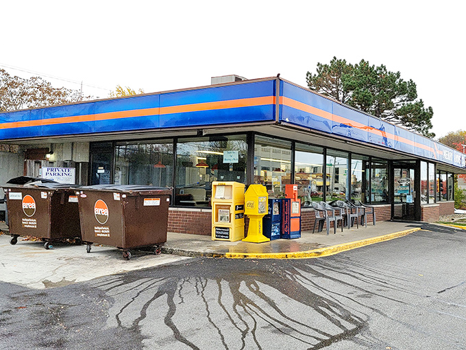 The classic diner exterior that's been the backdrop for countless "meet me after" plans and "I need pancakes now" emergencies.
