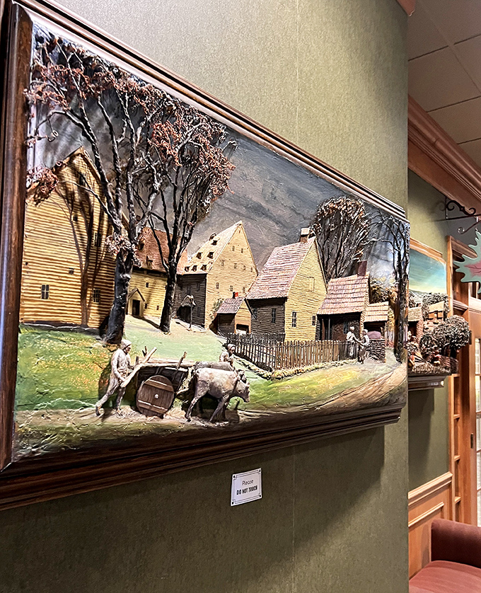 Local artwork adorns the walls, adding homegrown charm to this already authentic Pennsylvania Dutch experience.