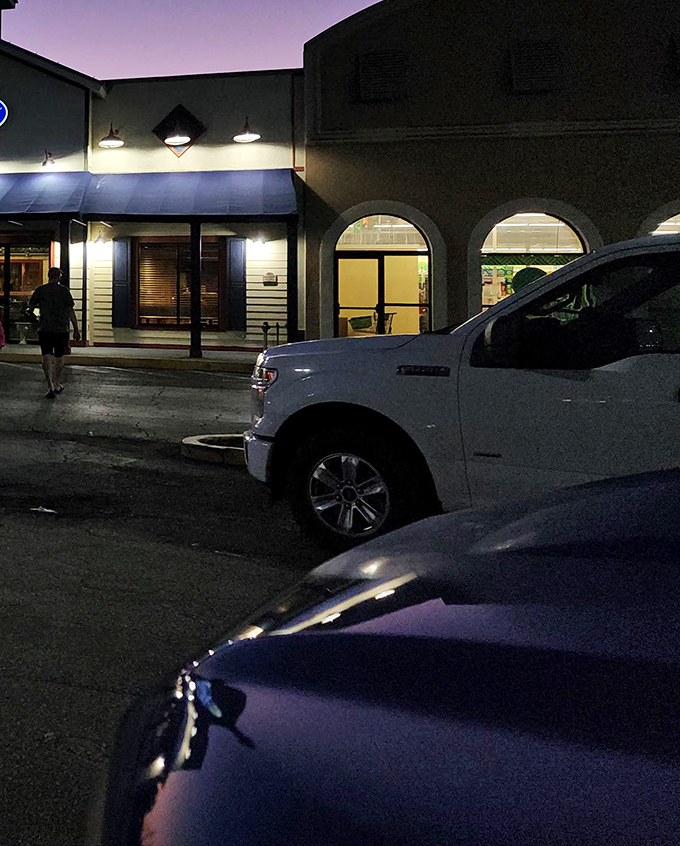 Even at dusk, Broadway Diner's welcoming glow beckons hungry travelers and locals alike to come inside for comfort food.