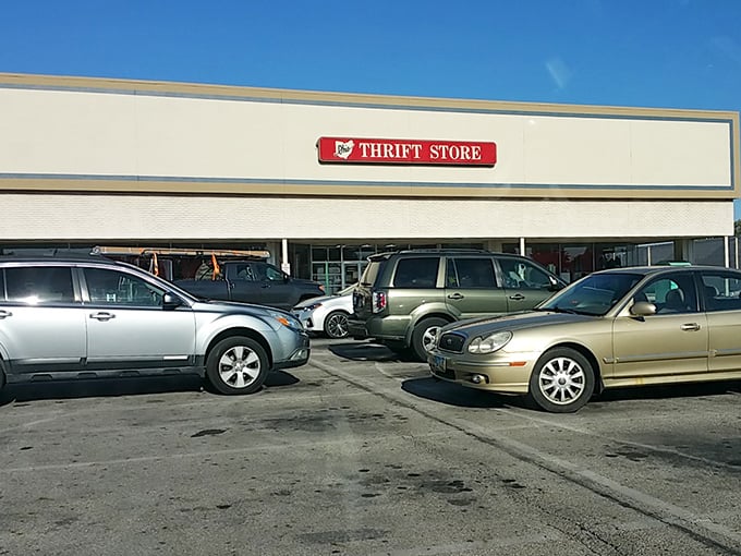 The parking lot fills with cars containing empty trunks, soon to be loaded with affordable finds and triumphant stories.