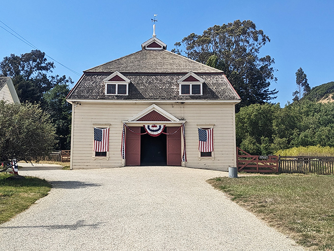 This historic barn has seen more California history than most textbooks. Victorian-era farm life, minus the Victorian-era plumbing.