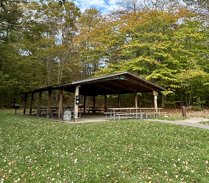 This pavilion has hosted more family reunions, birthday celebrations, and impromptu picnics than most wedding venues &ndash; and with better views.