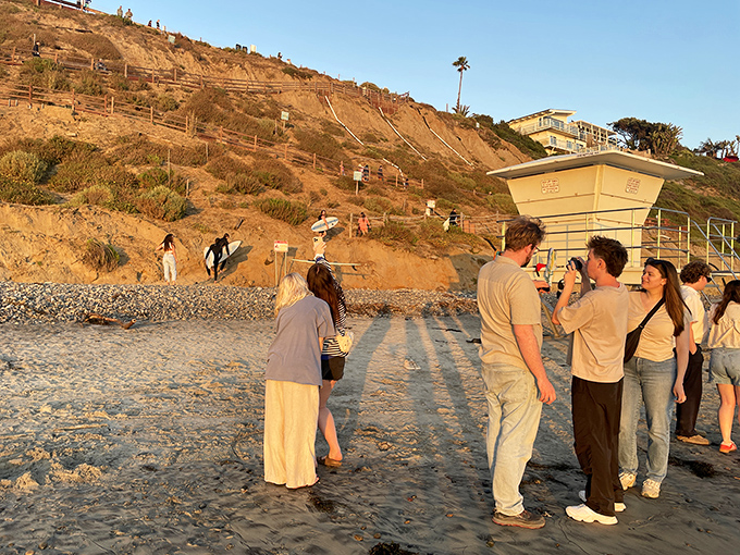 Sunset at Beacon's turns strangers into momentary friends, all united in the universal language of "wow, would you look at that?"
