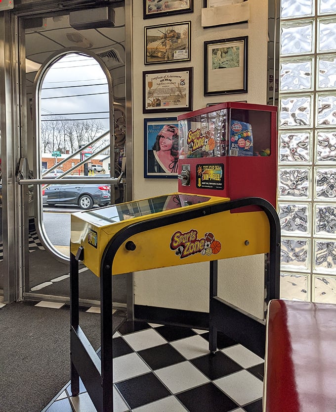 A pinball machine by the entrance&mdash;because sometimes you need to work up an appetite or walk off that slice of pie.