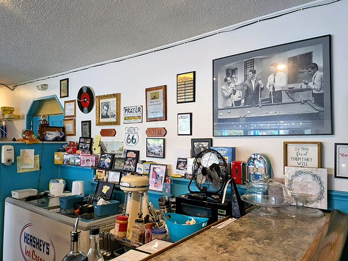 The counter area isn't just where orders happen&mdash;it's command central for coffee refills, friendly banter, and the occasional life advice from whoever's manning the register.