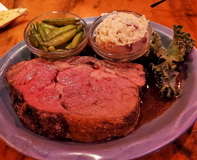 Prime rib that could make a vegetarian question their life choices.