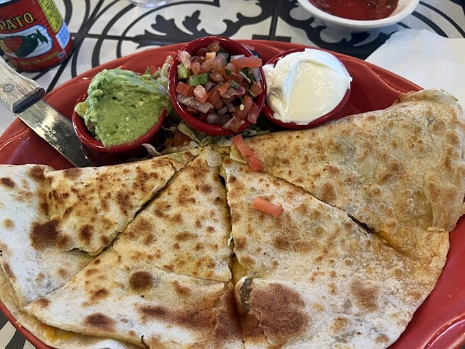 A quesadilla so perfectly golden and cheese-filled, it could make grown adults weep tears of pure joy.