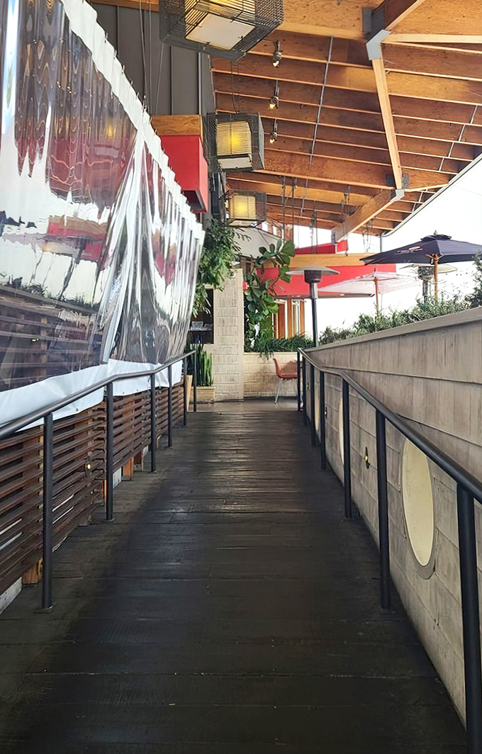 This walkway isn't just an entrance—it's the final stretch before your taste buds experience what East Coasters have been bragging about for generations.