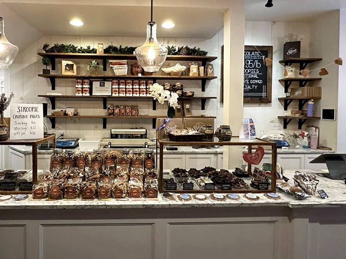 Sweet temptation arranged with care. These treats aren't just displayed&mdash;they're showcased like the edible treasures they truly are.