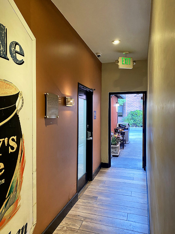 Even the hallway has character. This place focuses on what matters: exceptional food, not fancy surroundings.