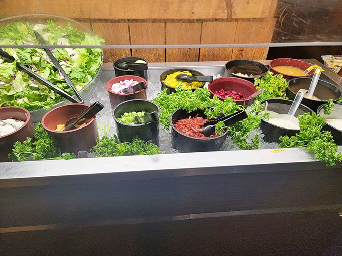 A salad bar that respects fresh ingredients, proving that in California, even the supporting players get star treatment.