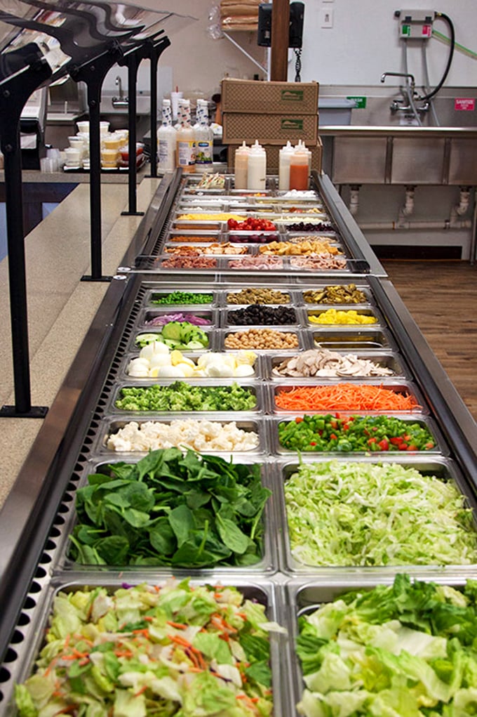 A salad bar so fresh and colorful it could make a vegetable skeptic reconsider their life choices. Nature's candy store for grown-ups.
