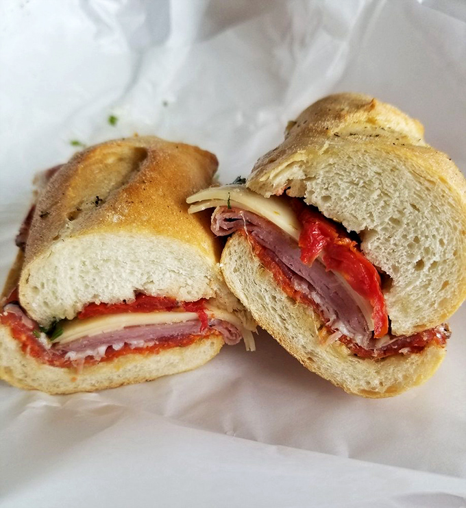 Layer upon layer of Italian craftsmanship. If Michelangelo made sandwiches instead of sculptures, they'd look exactly like this.