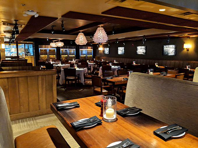 Comfortable seating and warm lighting create an atmosphere where every meal becomes a memorable occasion.