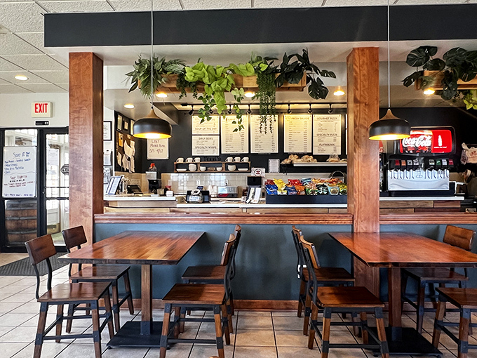 Behind this counter, sandwich artists work their magic, transforming simple ingredients into lunchtime masterpieces.