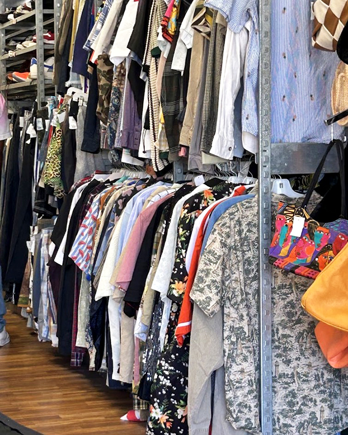 The densely packed racks require patience and persistence&mdash;qualities rewarded with one-of-a-kind finds at fraction-of-retail prices.