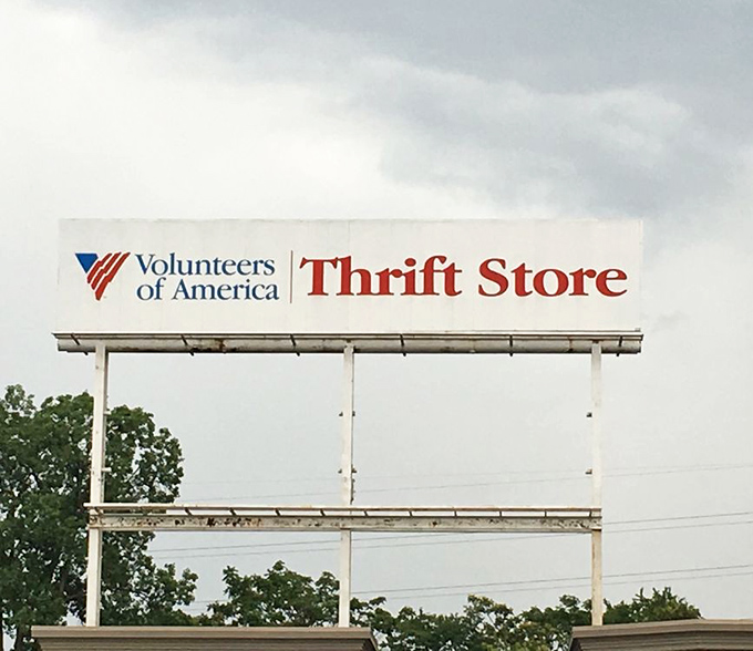 The beacon of bargains stands tall. This sign has guided more budget-conscious shoppers than any GPS ever could.