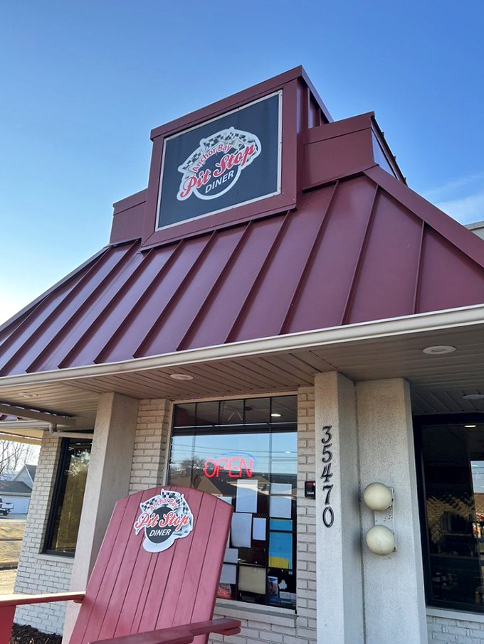 Not just a sign, but a promise—the red-roofed landmark that's been fulfilling Michigan comfort food dreams for generations.