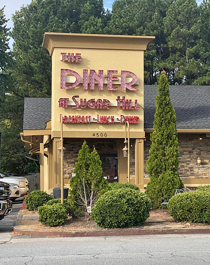 That neon sign glows like a beacon of hope for hungry travelers. "Breakfast-Lunch-Dinner" might be the three most beautiful words in English.