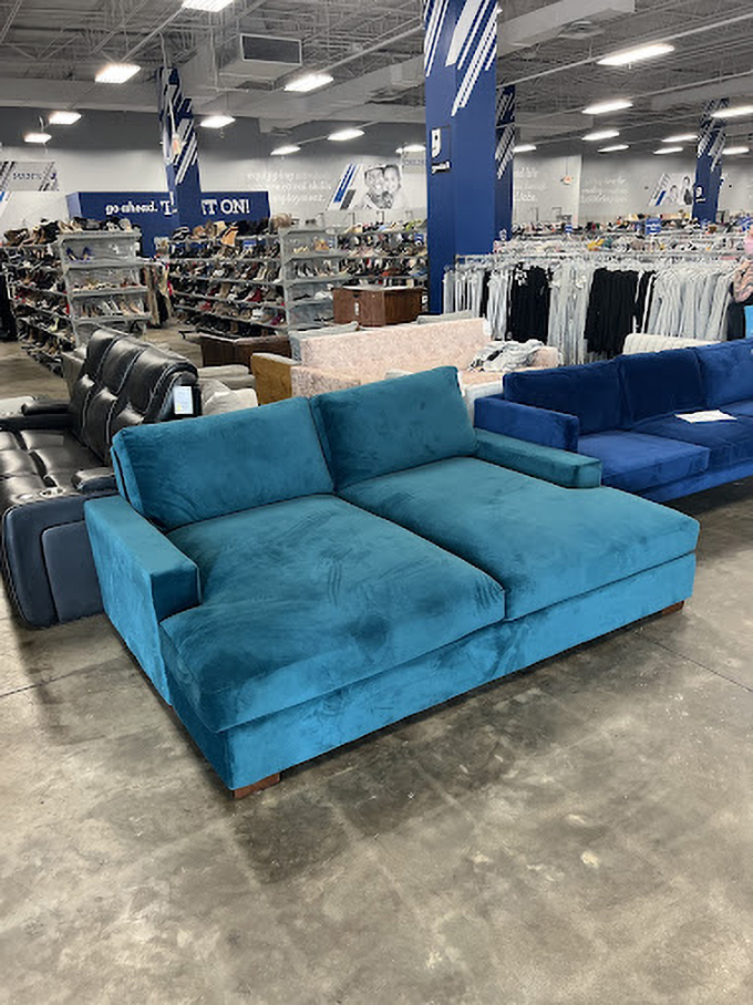 Sofa so good! These plush blue beauties could transform a living room for less than the cost of a fancy dinner for two.