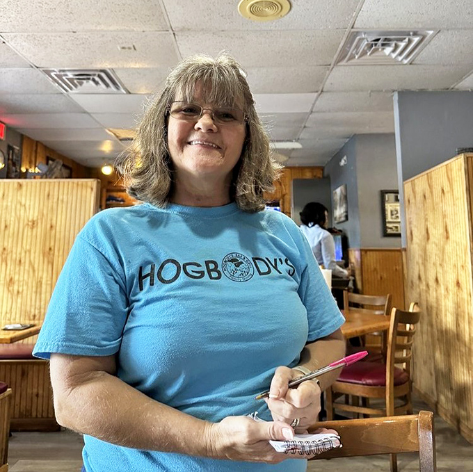 The staff wears their Hogbody's pride with genuine smiles that say, "Just wait until you try what's coming out of our kitchen."