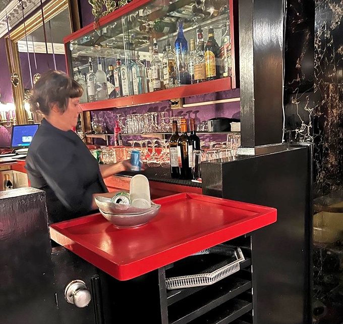 Behind every great restaurant is a dedicated staff, mixing drinks with the precision and confidence that comes from years of practice.