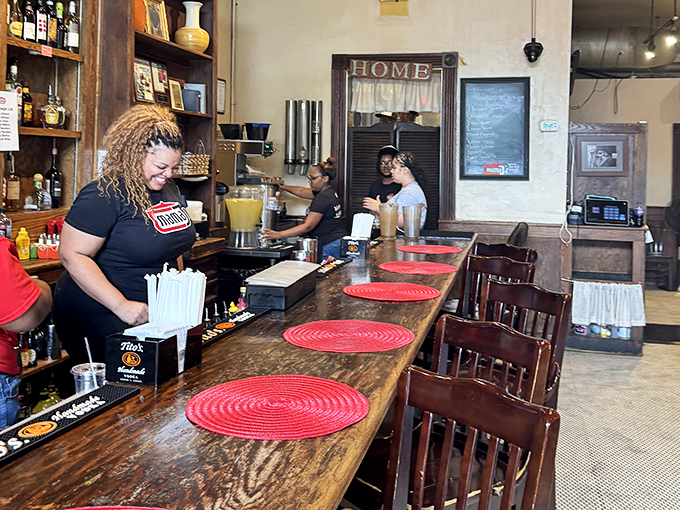 The staff moves with the choreographed precision of people who truly love what they do. Service with genuine warmth rather than corporate-mandated smiles.