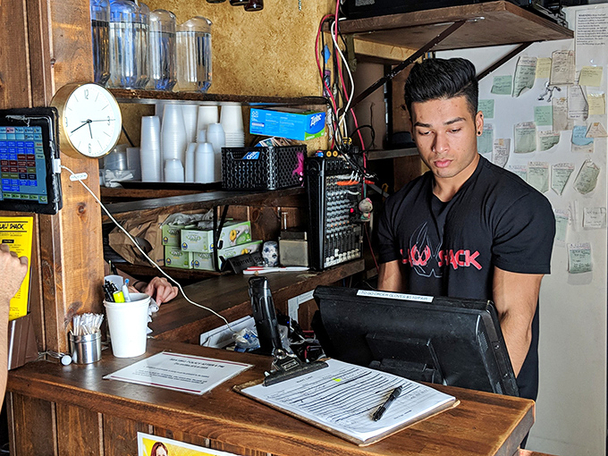 Behind every great seafood feast is a dedicated staff member working the register, taking orders, and keeping the seafood flowing.