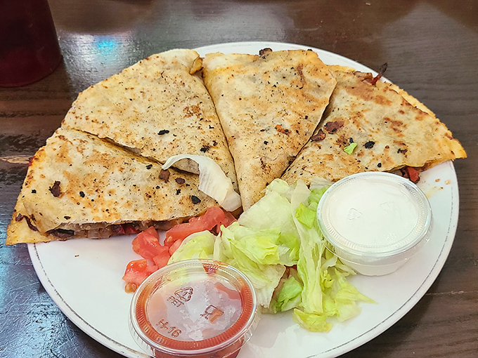 Quesadillas that defy expectations&mdash;crispy, gooey, and packed with savory fillings. A reminder that Sauced Hogs isn't just about traditional BBQ.