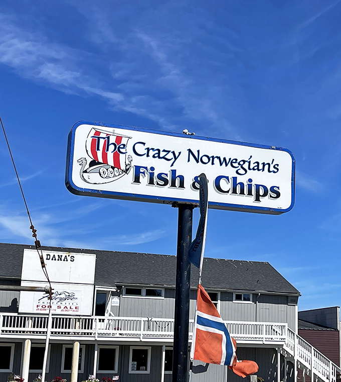 A Viking ship logo that promises adventure for your taste buds. This sign has guided hungry travelers like a coastal lighthouse for years.