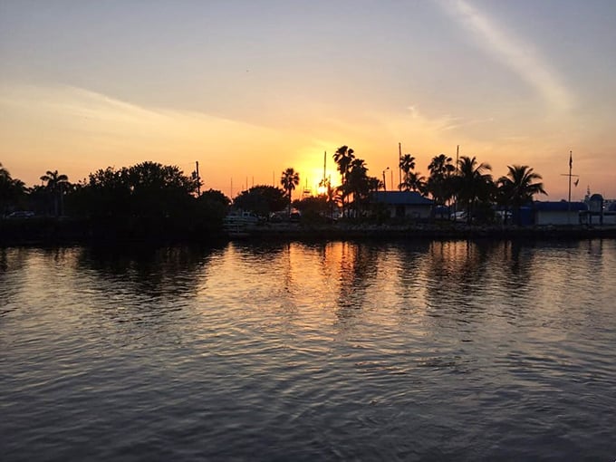 As the sun sets over the Intracoastal, the water transforms into liquid gold&mdash;nature's perfect aperitif before an unforgettable meal.