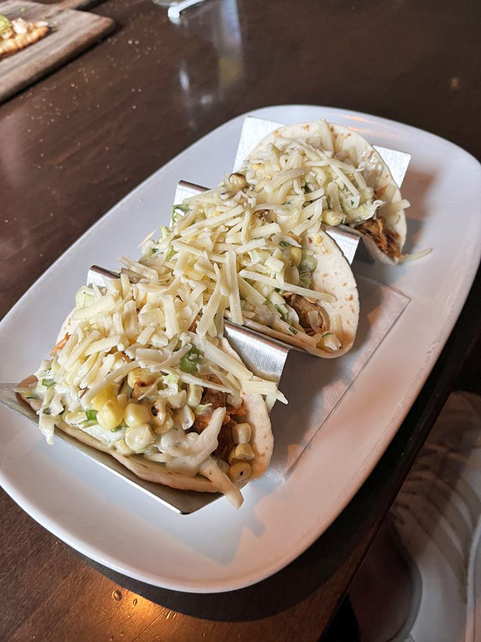 Tacos standing at attention like delicious little soldiers, ready to march straight into your heart with each cheese-topped bite.