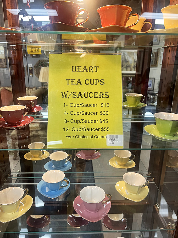 Heart-shaped teacups that prove whimsy doesn't have to break the bank. Like tiny porcelain valentines waiting to cradle your Earl Grey.