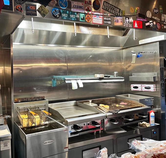 The gleaming grill&mdash;hallowed ground where simple ingredients transform into the burgers that keep people coming back week after week.