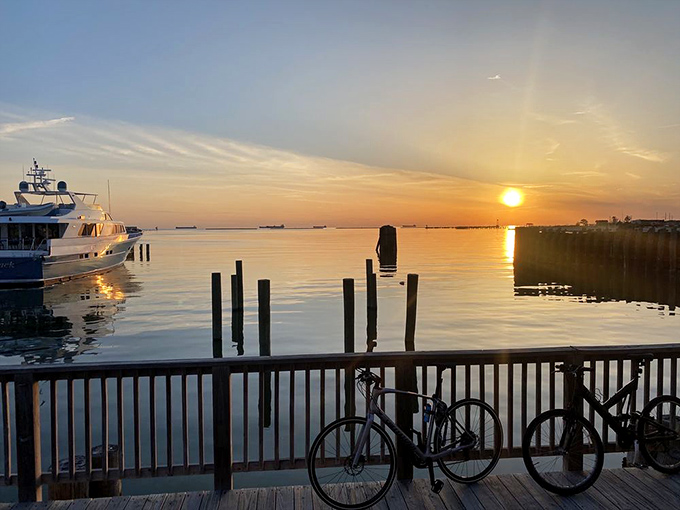 Sunsets from The Shanty's deck make you understand why people write songs about Virginia. Nature's dinner theater at its finest.
