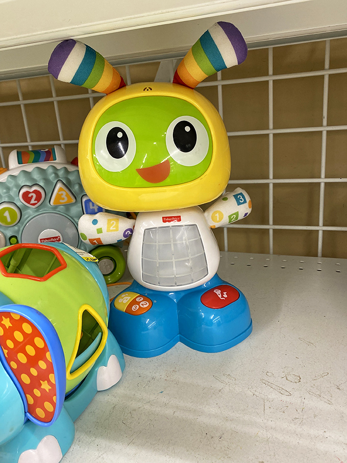 Yesterday's toys at yesterday's prices. This colorful Fisher-Price robot might be the perfect gift for a little one or a nostalgic collector.