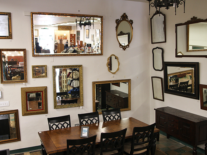 The mirror wall isn't just decorative&mdash;it's a gallery of reflective possibilities where you can literally see yourself in different frames of mind.