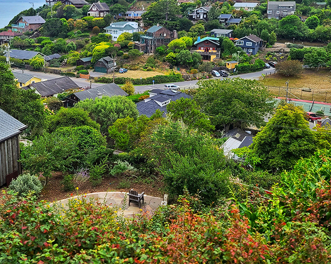 Gardens and patios with million-dollar views. In Bolinas, outdoor living spaces are the real living rooms.
