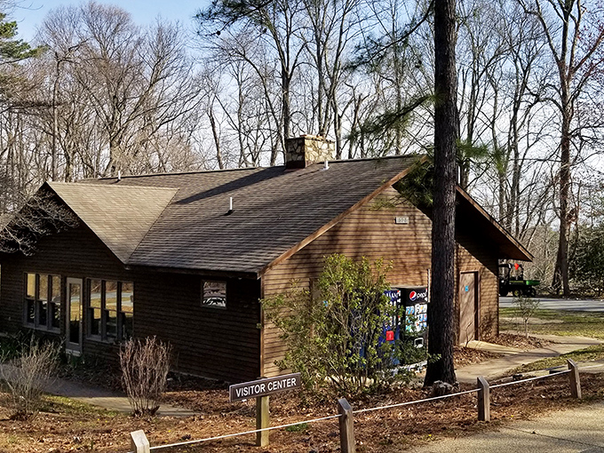 Rustic charm meets educational opportunity. This cozy visitor center houses treasures both natural and historical, waiting to be discovered.