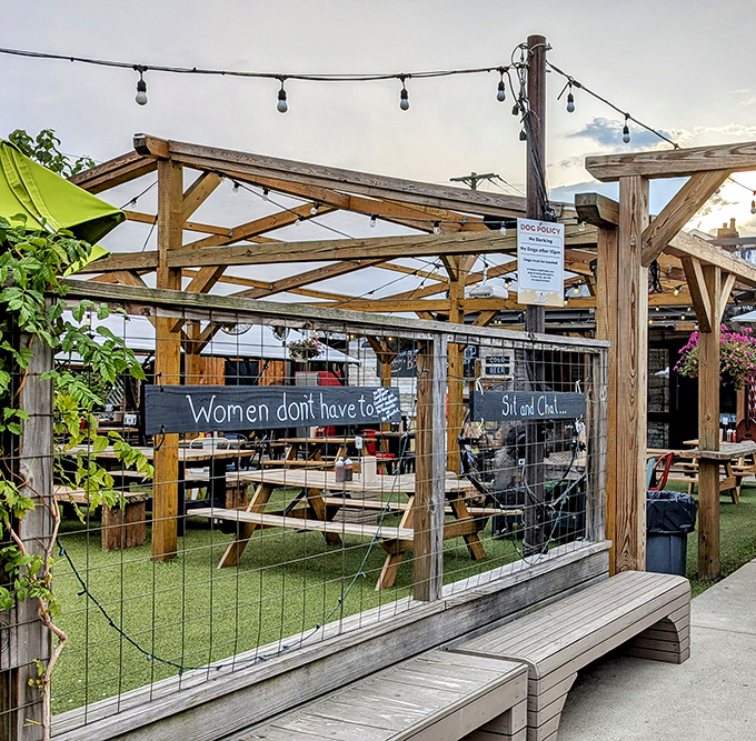 Outdoor seating that invites you to linger. Where "just one more bite" becomes "let's order another round."