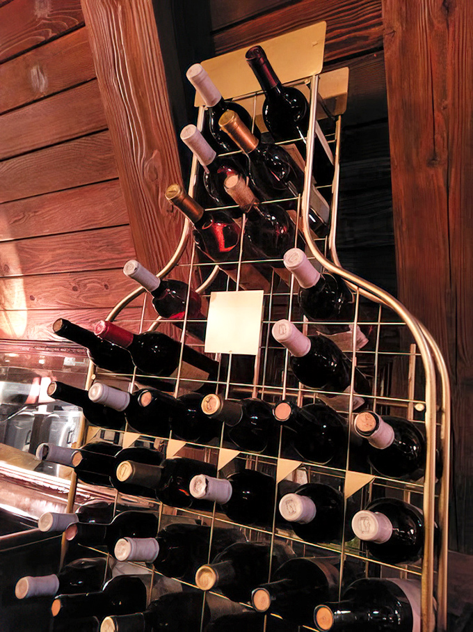 A wine collection that adds sophistication to this charming establishment's already impressive dining experience.