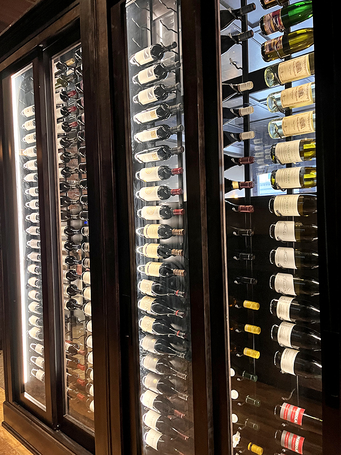 Wine selection that would make sommeliers weep tears of pure joy and envy.