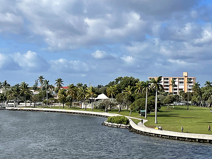 Lake Worth Beach's waterfront park offers palm trees and peaceful views &ndash; Florida living at its most relaxed.