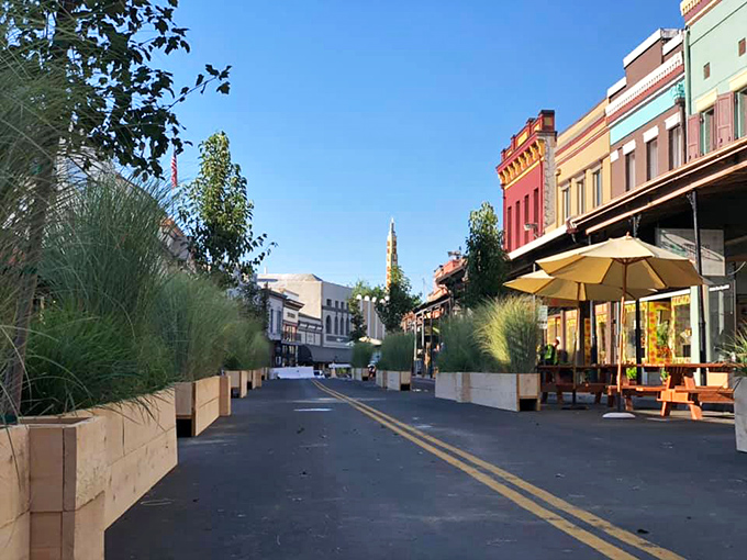 The colorful buildings of Grass Valley's main street offer a perfect backdrop for your "look at me living my best life" social media posts.