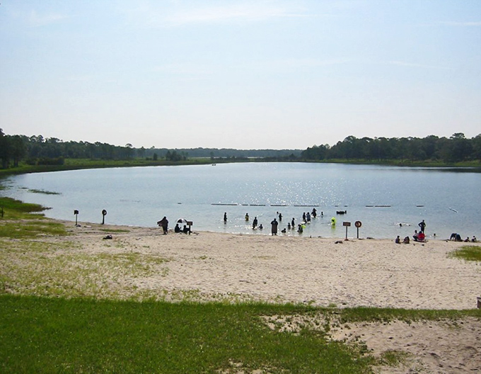 Sunshine, sand, and splashing! This Keystone Heights lake beach offers Florida fun without the coastal crowds or parking nightmares.