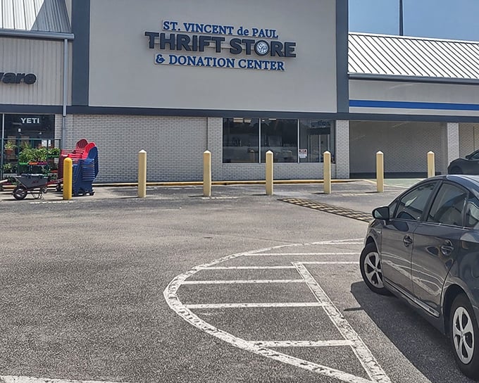The donation center connection ensures fresh inventory arrives regularly for eager bargain hunters.