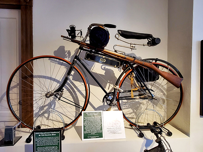 The 2005 WaveCrest Tidalforce electric bike shows how cycling's past and future converge with traditional frames housing modern battery technology.