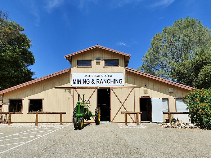 The Angels Camp Museum's Mining & Ranching building houses the hardware that built California, from John Deere to gold pans.