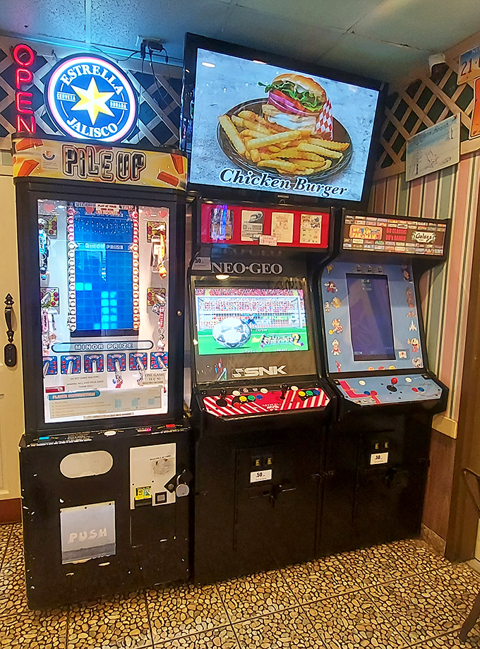 Arcade games that let you work up an appetite or burn off that extra slice. Some entertainment never goes out of style.