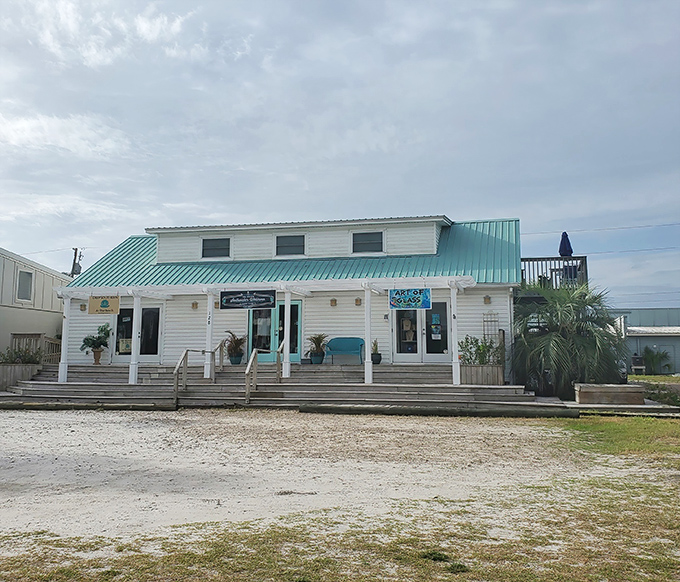 Coastal charm comes in all forms, including this unassuming storefront that promises treasures more memorable than standard souvenir shop fare.